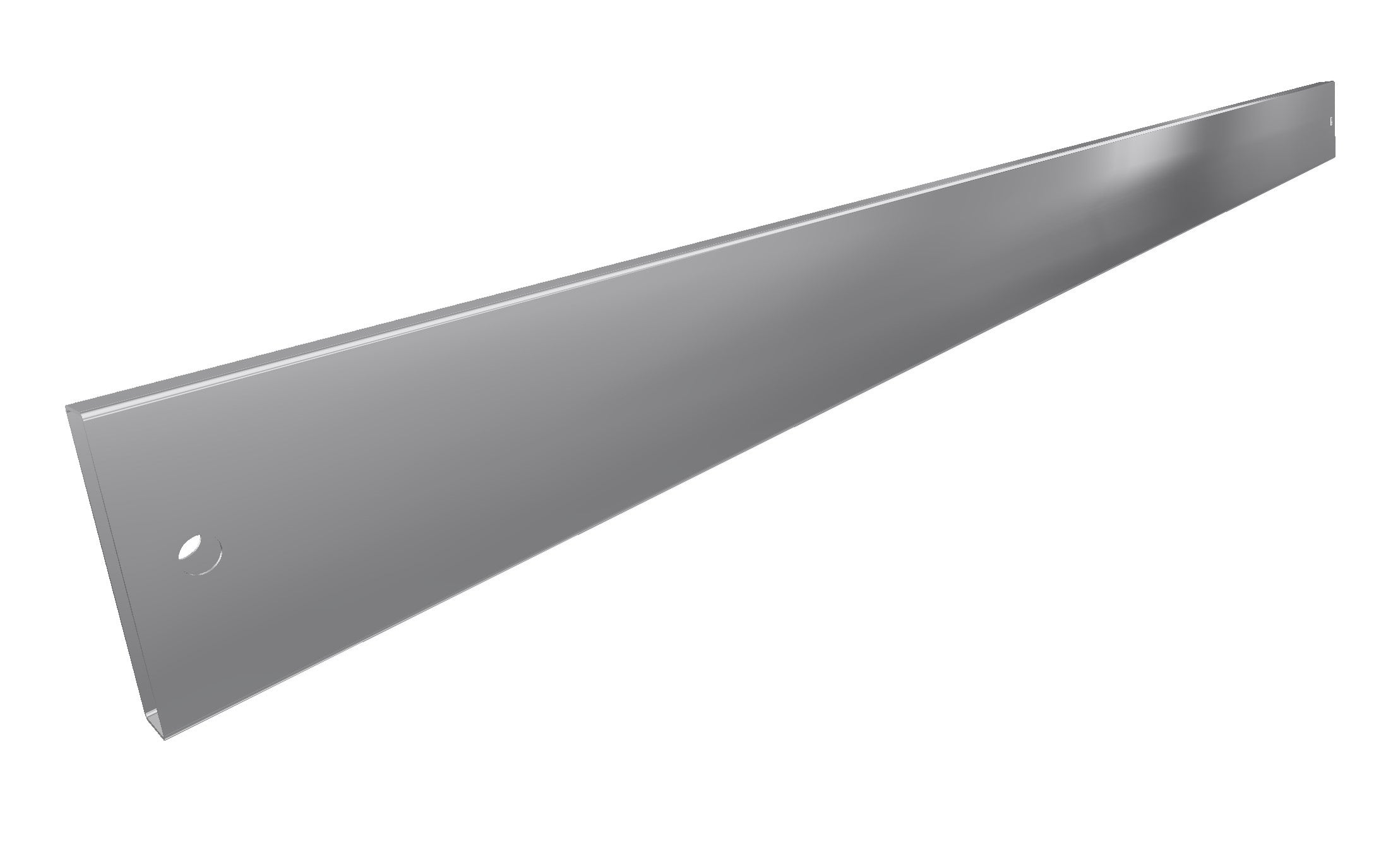 Kerb Rail, SS316, RHS 100x20x1.2, 1420mm long, with pre-drilled holes ...