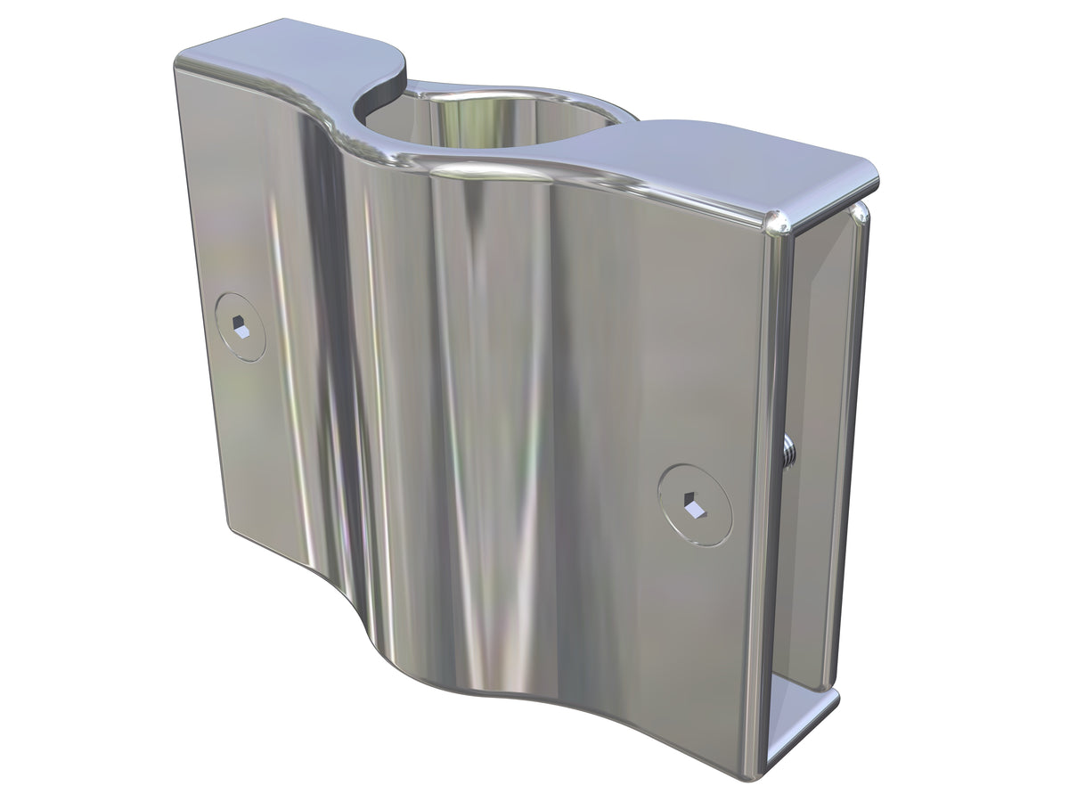 Kerb Rail Clamp, SS316, Intermediate Bracket, for 50.8mm round posts ...